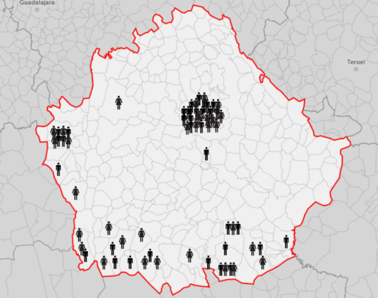 MAPA: Así se repartiría la población de la provincia de Cuenca si sólo ...